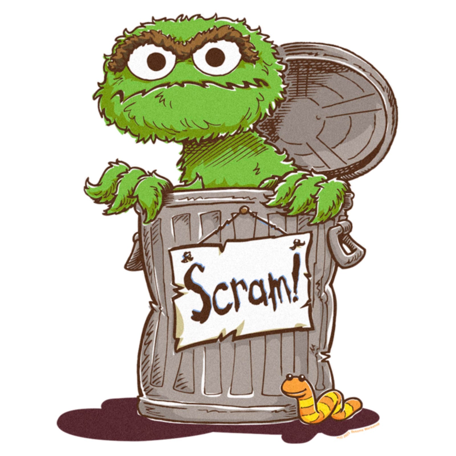 Junior's Sesame Street Oscar Scram Sign T-Shirt – Fifth Sun